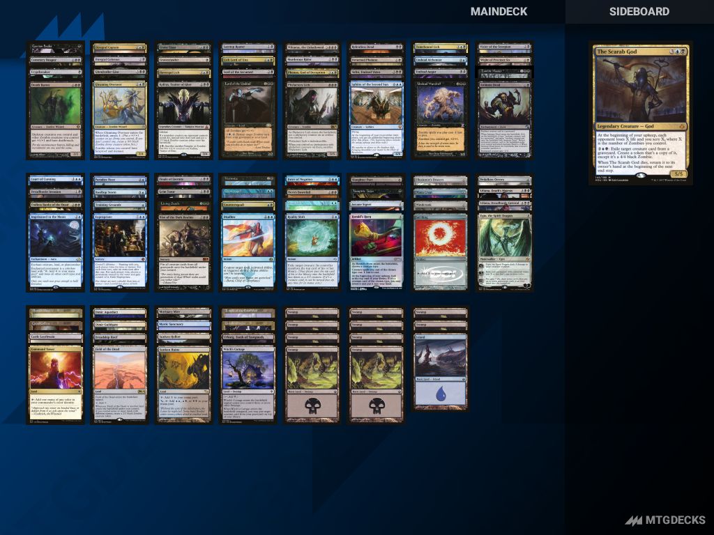 Commander Super Special Scarab God deck by puptexas • MTG DECKS
