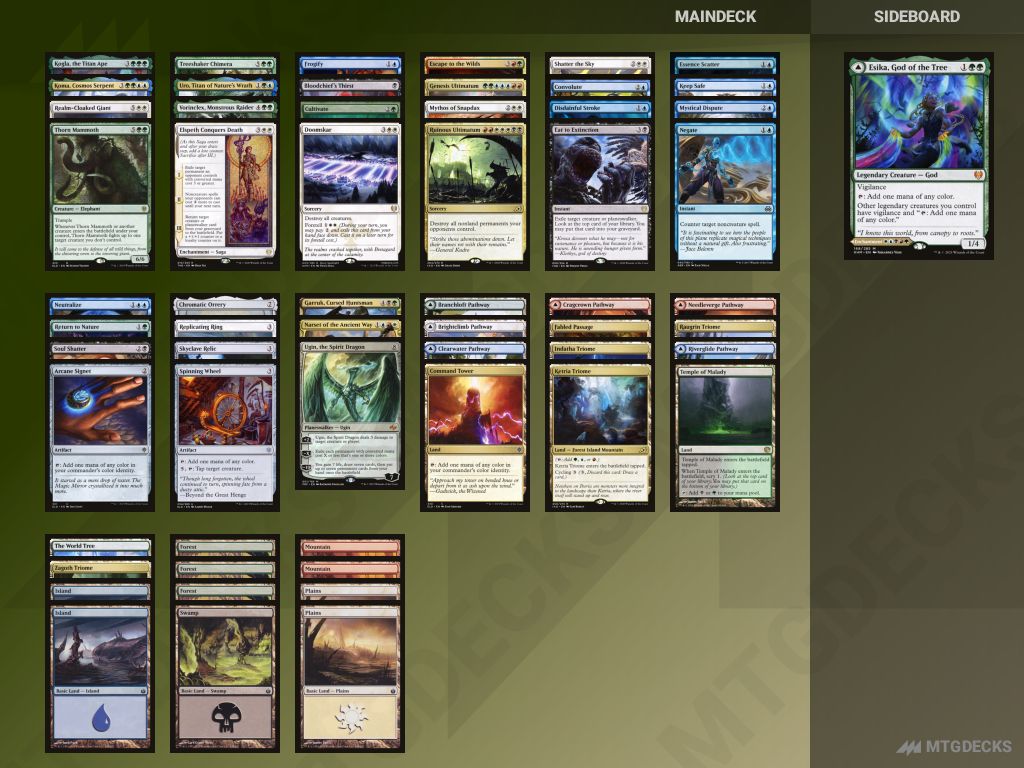 Brawl Esika, God of the Tree deck by MTGA-Assistant-Meta • MTG DECKS