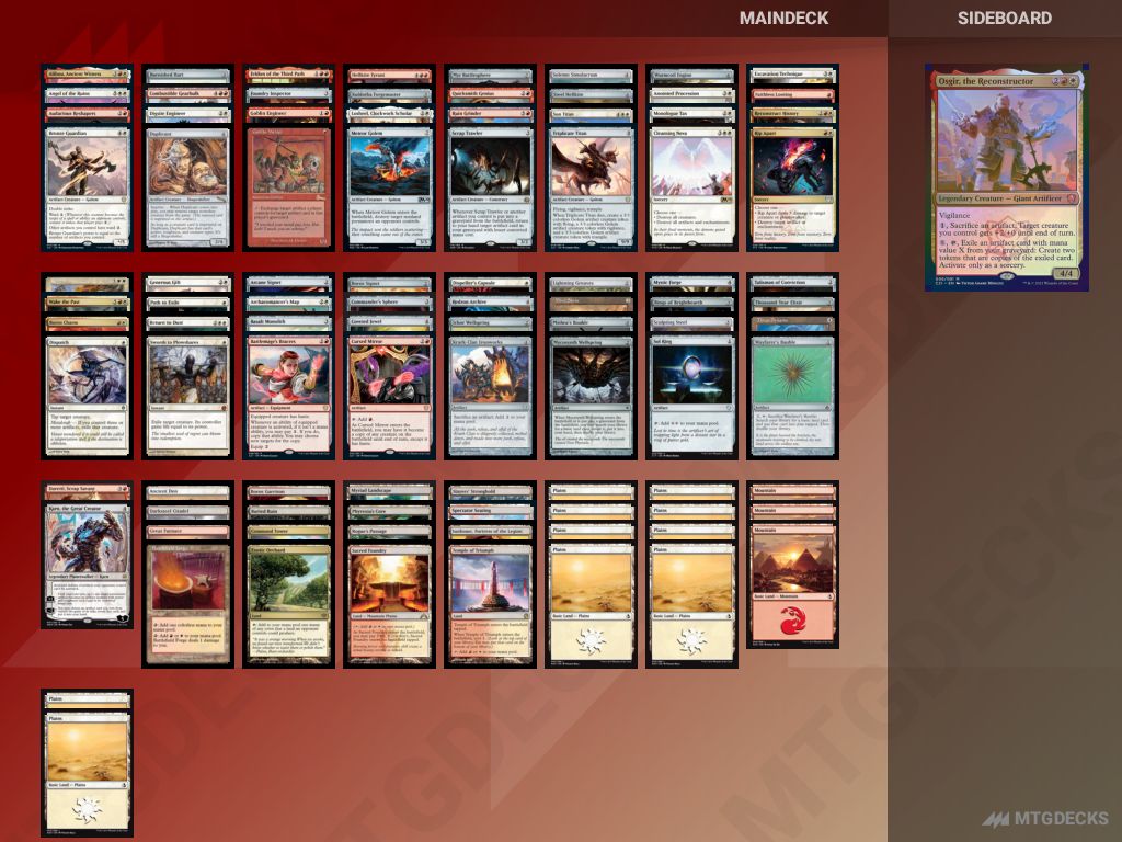 Commander Osgir, the artifact master deck by karasuryu • MTG DECKS