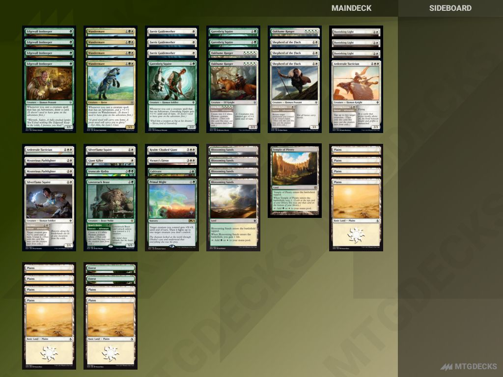 Arena Standard Selesnya Adventures deck by Platinum-Mythic Rank Player ...
