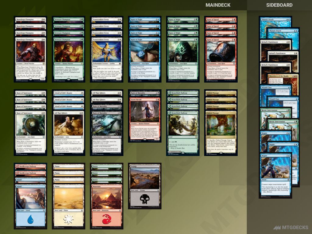 MTG Standard 5 Color Auras top decks • MTG DECKS