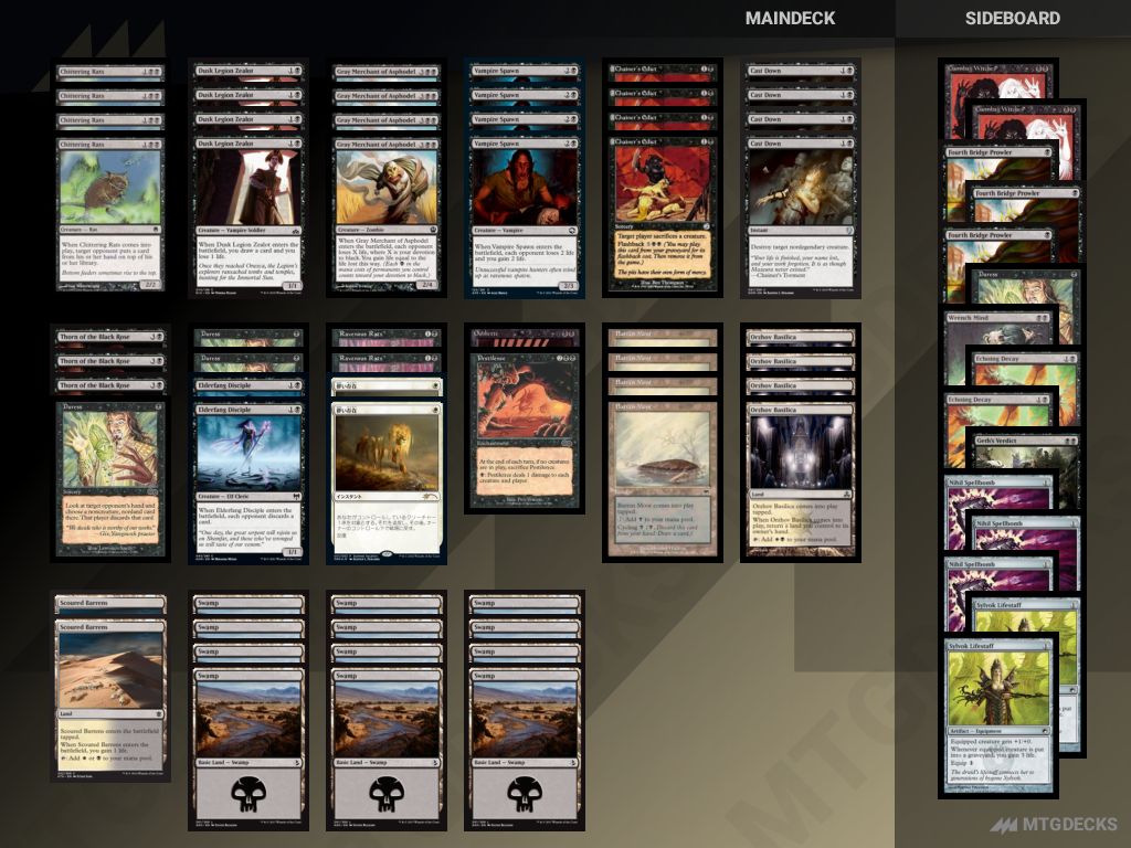 Pauper Mono Black Control deck by Grantfly • MTG DECKS