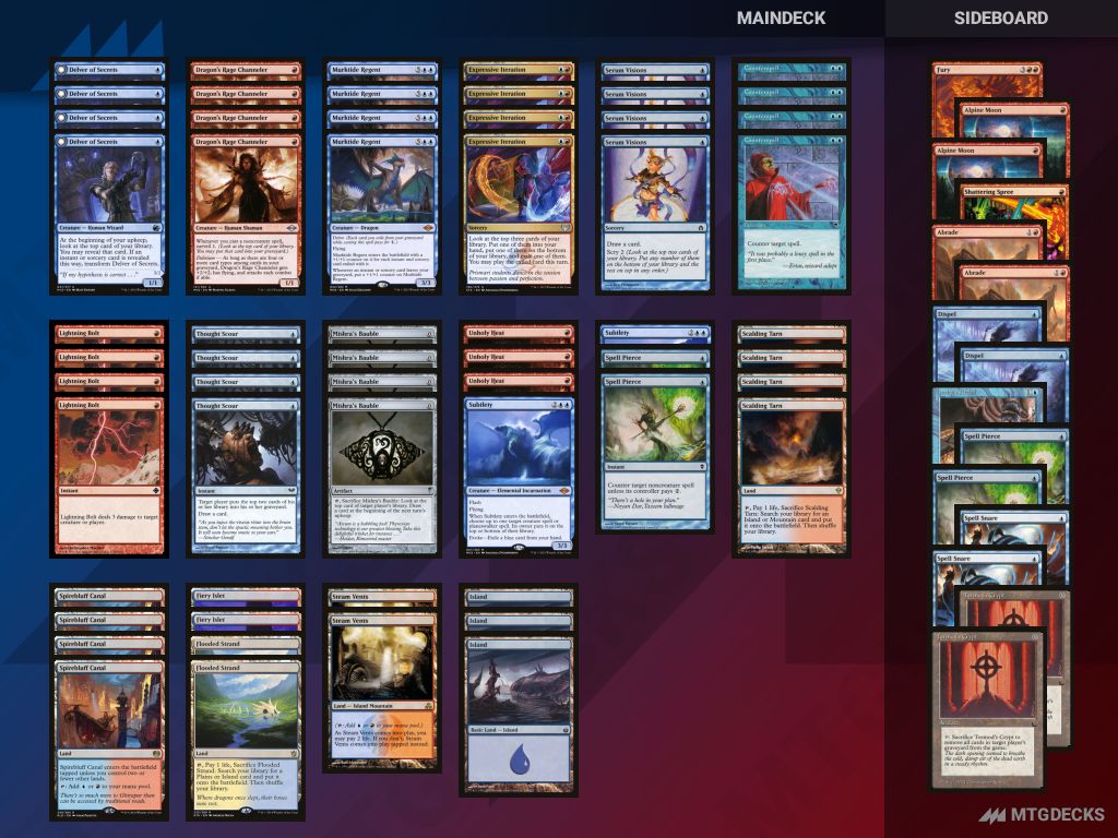 Modern UR Delver deck by Matsunaga Shinya • MTG DECKS