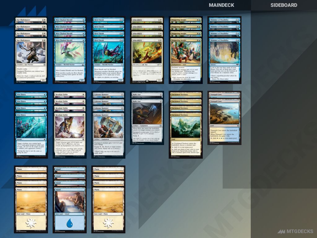 Historic Zero Rare Azorius Equipment deck by TheMTGArtisan • MTG DECKS