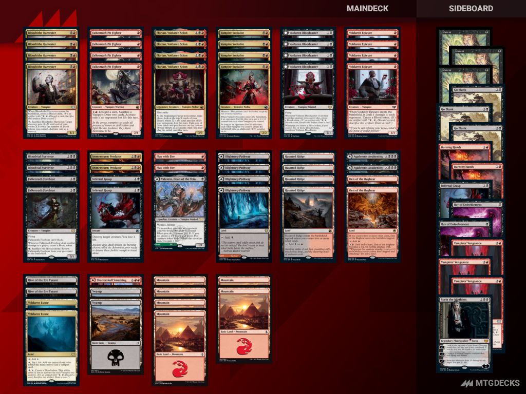 Arena Standard Rakdos Vampires deck by Imaad Davids • MTG DECKS