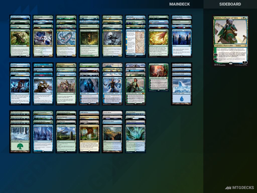 Historic-Brawl Tamiyo Turbo Fog deck by Crantastic • MTG DECKS