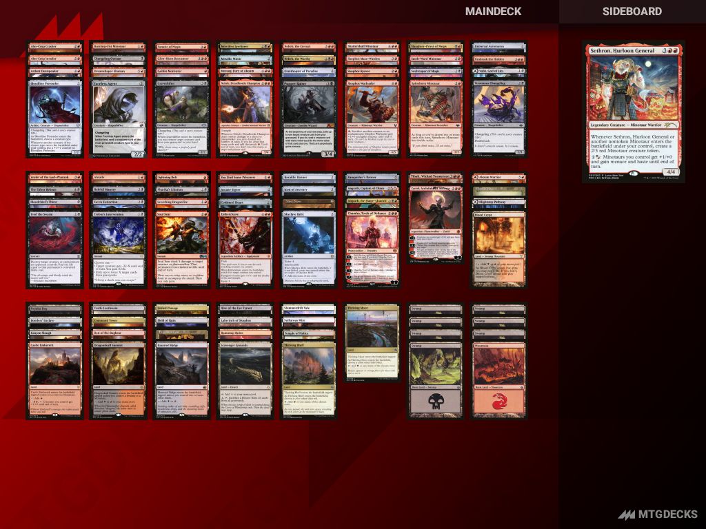 Historic-Brawl Sethron Minotaur Tribal deck by Mr.PistoPlays • MTG DECKS