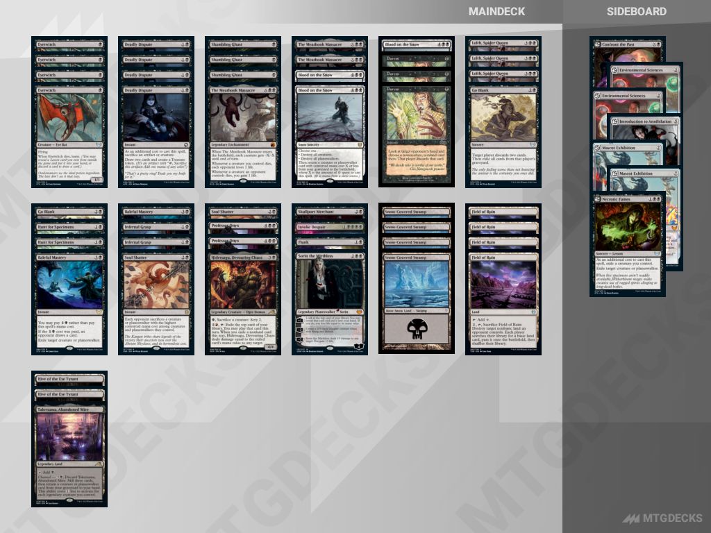 Arena Standard Mono-Black Control deck by Eorlanrod • MTG DECKS