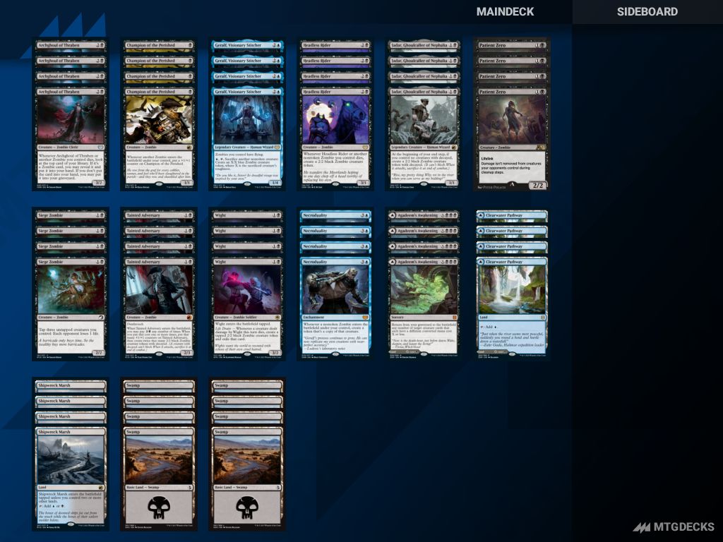Arena Alchemy Dimir Zombies deck by Zihon#98891 • MTG DECKS