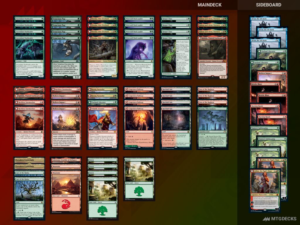 Arena Alchemy Gruul Werewolves deck by Felix Mohr • MTG DECKS