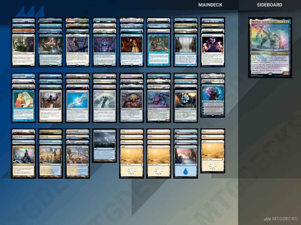Commander Shorikai, Genesis Engine deck by kingbedheadlive • MTG DECKS