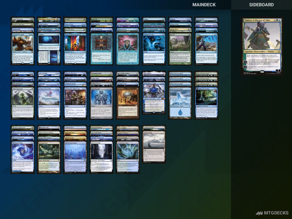 Historic-Brawl Tamiyo Taking Turns deck by bee_zlee • MTG DECKS