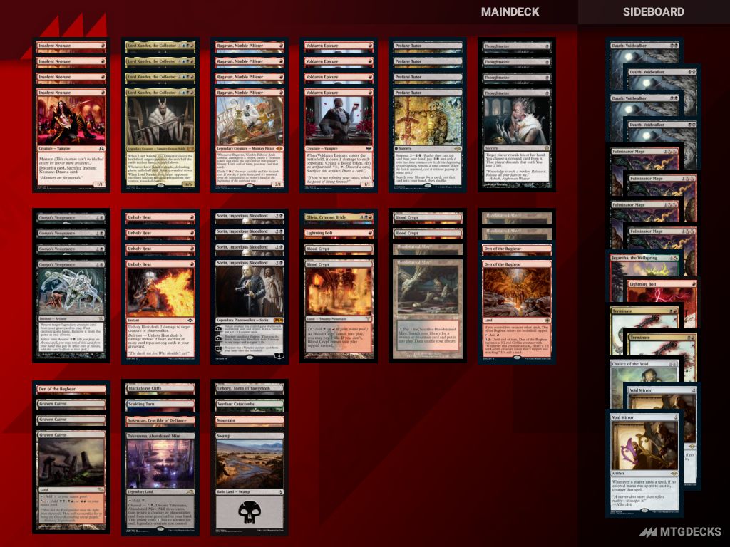 Modern Rakdos Vampires deck by jukerswhim • MTG DECKS