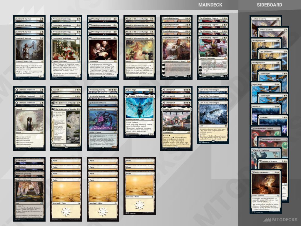 Arena Standard Mono-White Control deck by Randolfh Alain Gahon • MTG DECKS