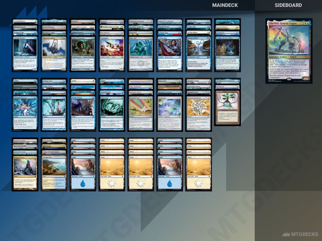 Real-Commander Shorikai, Genesis Engine deck by Acelerado • MTG DECKS
