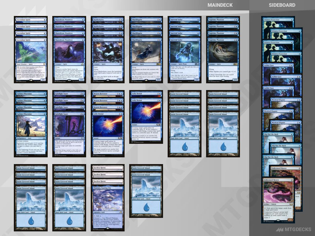Pioneer Mono-Blue Spirits deck by Tyler Clark • MTG DECKS