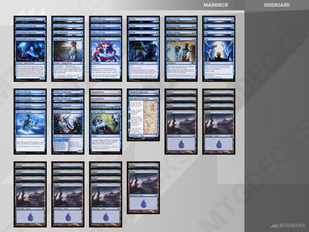 Historic Enchantment Mill deck by PlaneswalkersStronghold • MTG DECKS