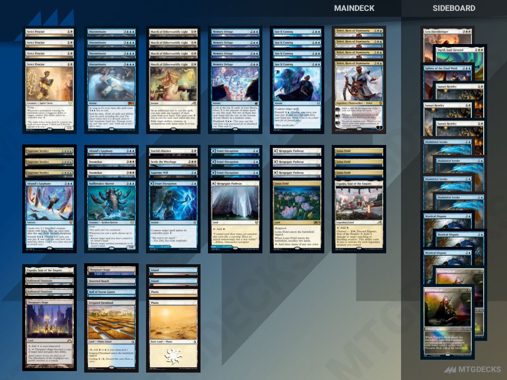 Pioneer Teferi Abuse deck by Daniel Isaias • MTG DECKS