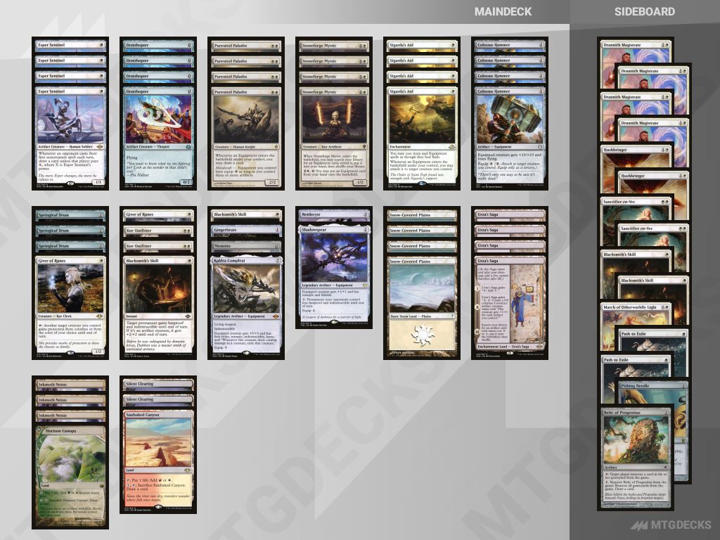 Modern Mono-White Hammer deck by Jordan Lidsky • MTG DECKS