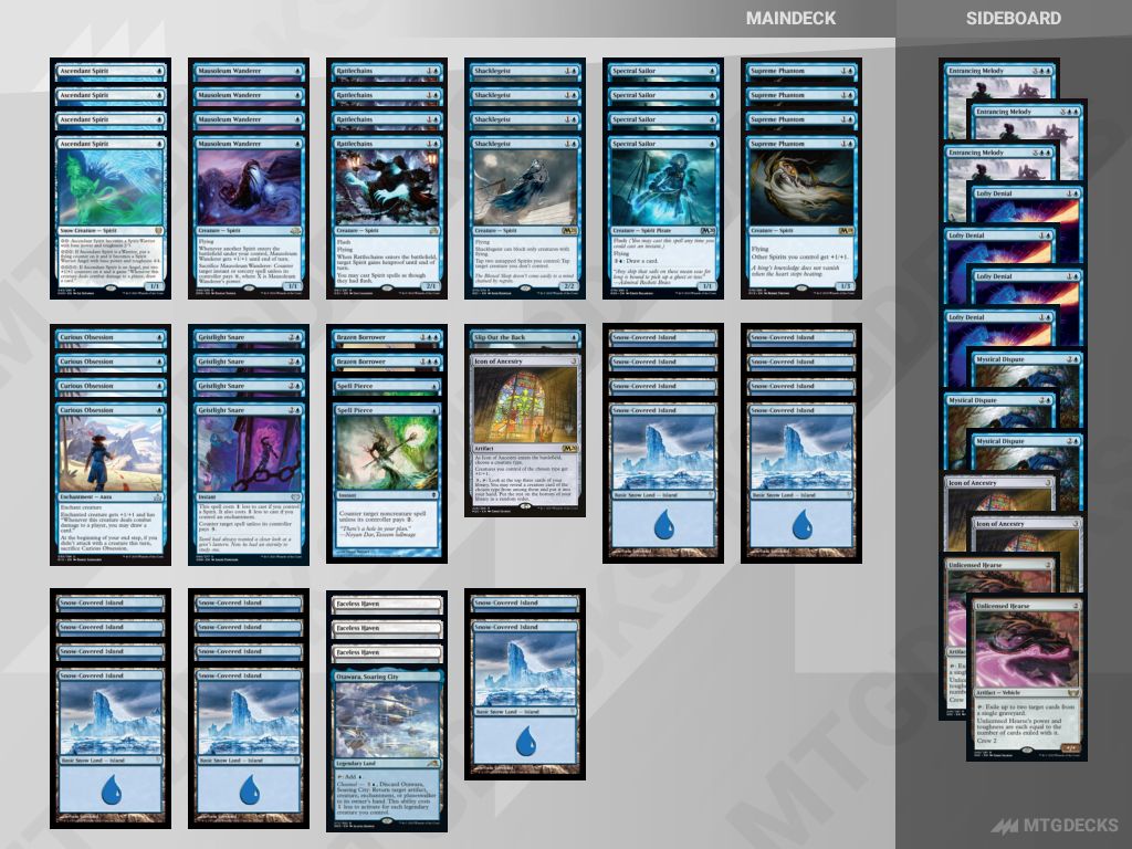 Pioneer Mono Blue Spirits deck by HEROtsukai • MTG DECKS