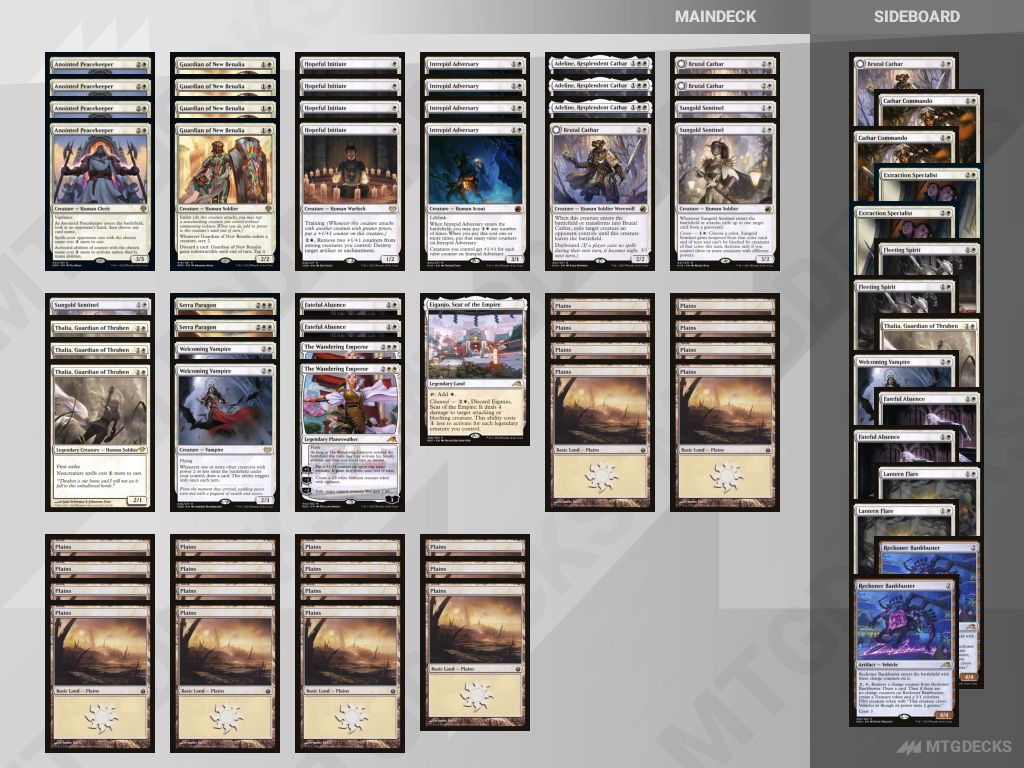 Arena Standard Mono-White Aggro deck by Rurook Vtuber • MTG DECKS