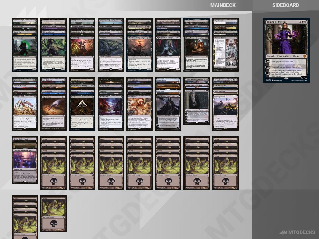 Historic-Brawl Liliana of the Veil deck by tmGrunty • MTG DECKS