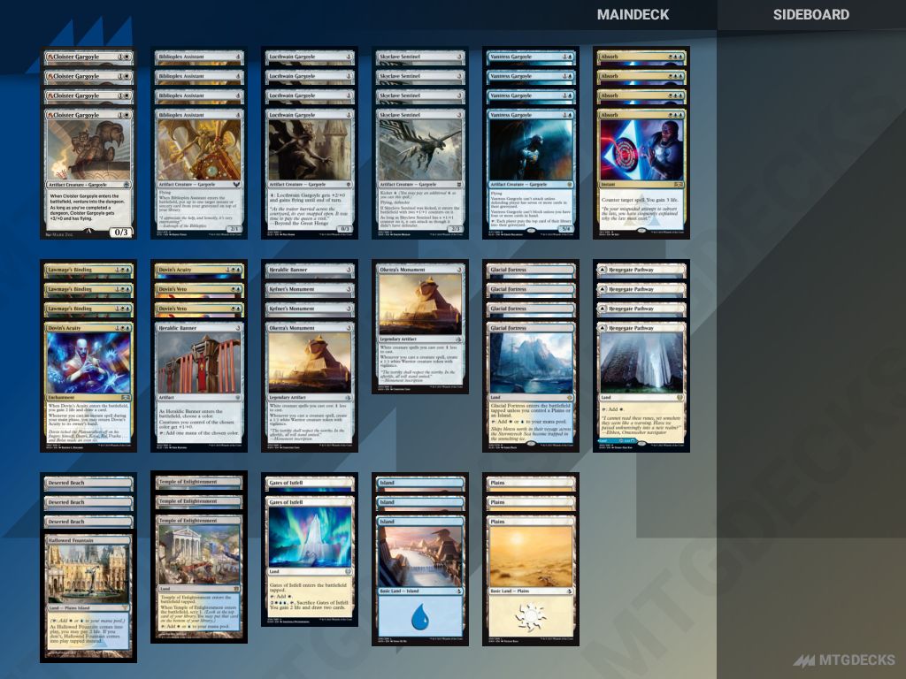 Historic ! Fun Tribal - Azorius Gargoyles deck by D4V1D • MTG DECKS