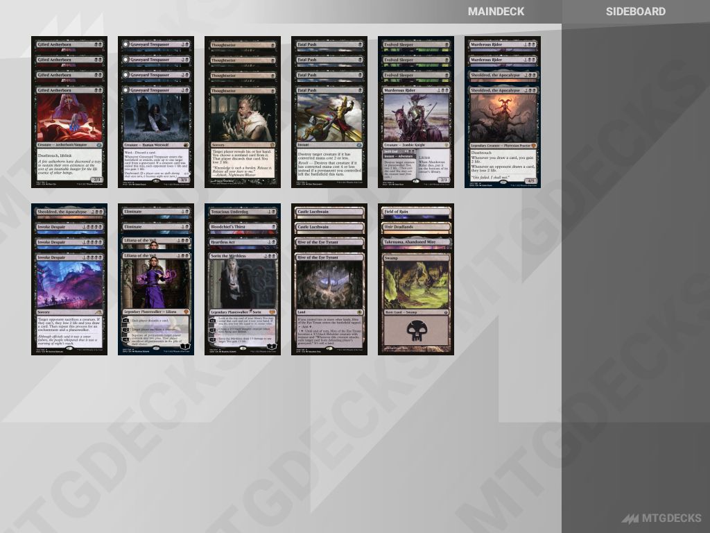 Explorer Mono Black deck by MTGA-Assistant-Meta • MTG DECKS