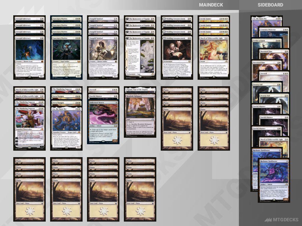 Arena Standard Mono-White Planeswalkers deck by r8 rak2 • MTG DECKS