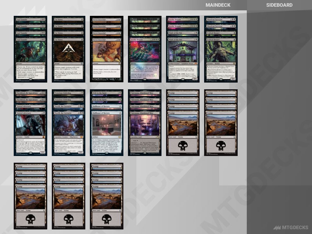 Arena Standard Death Triangle deck by chrisiswhatever • MTG DECKS