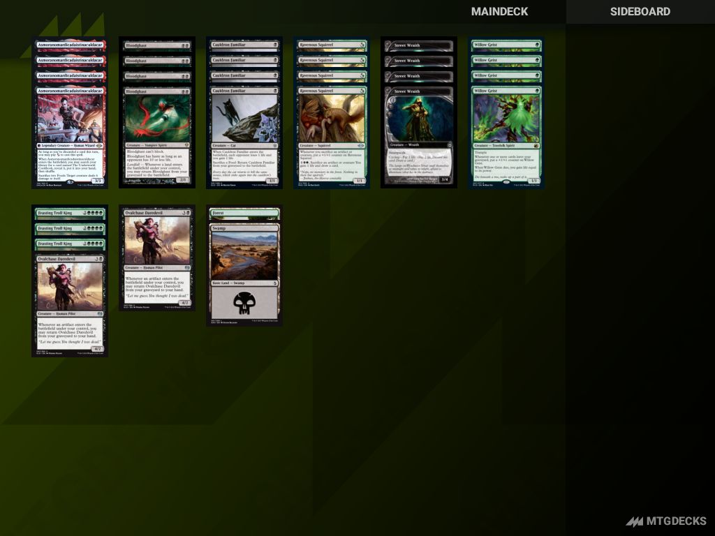 Modern Asmo Food Golgari deck by Gerardo Caballero • MTG DECKS