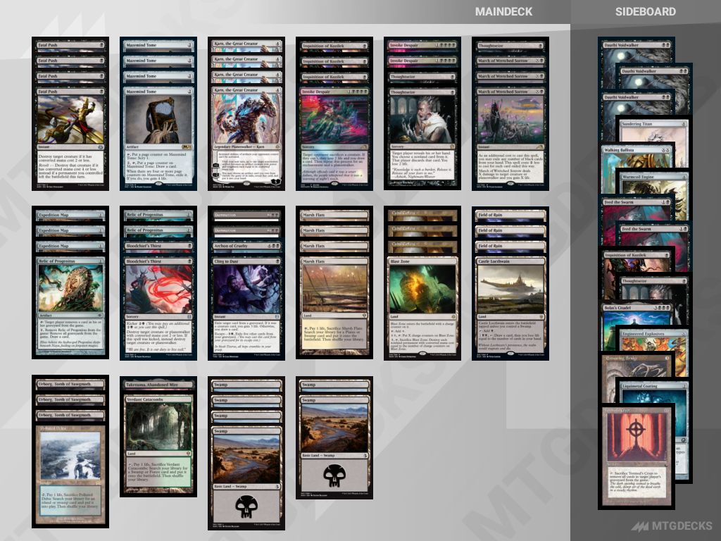 Modern Mono-Black Control deck by Jace Allen • MTG DECKS