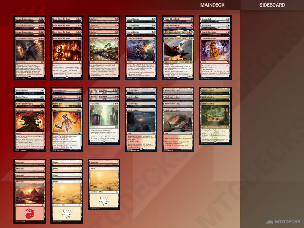 Arena Standard Boros Bomb deck by krynix • MTG DECKS