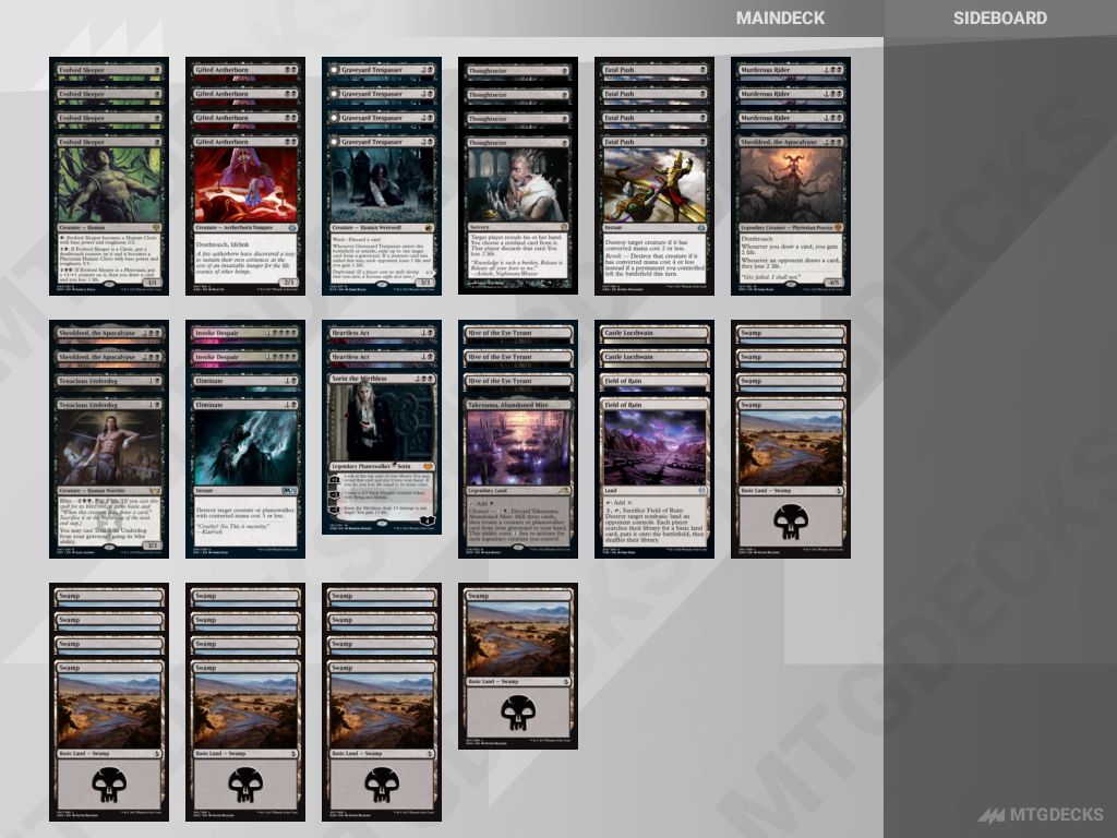 Arena Explorer Mono Black (E) deck by YouTube/MTG Joe • MTG DECKS