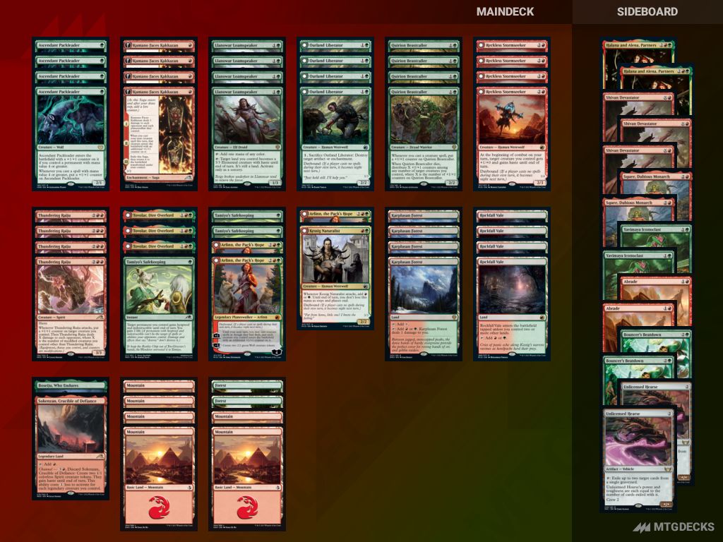 Standard RG Aggro deck by Terakawa Akira • MTG DECKS