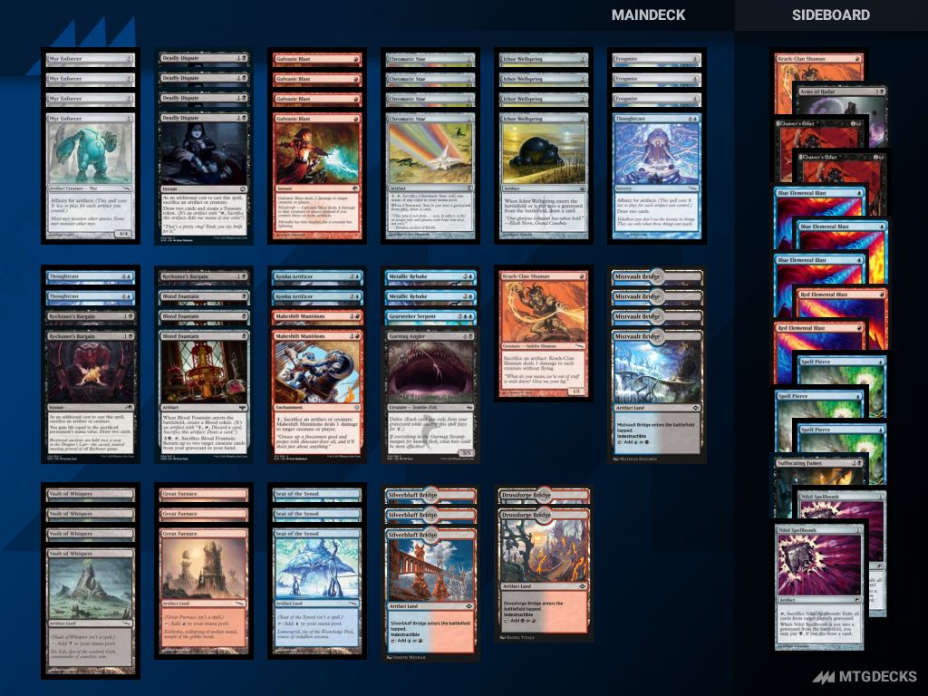 Pauper Four-color Affinity deck by José Gustavo Souza • MTG DECKS