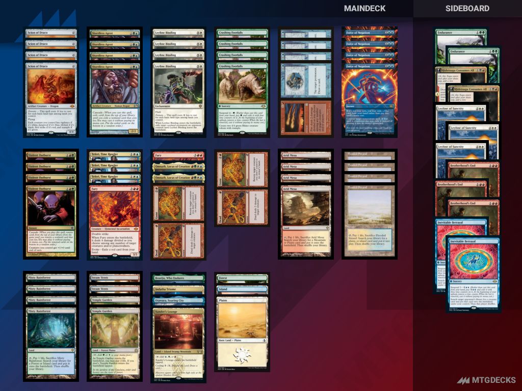 Modern Cascade Crash deck by Akagi Nobuyuki • MTG DECKS