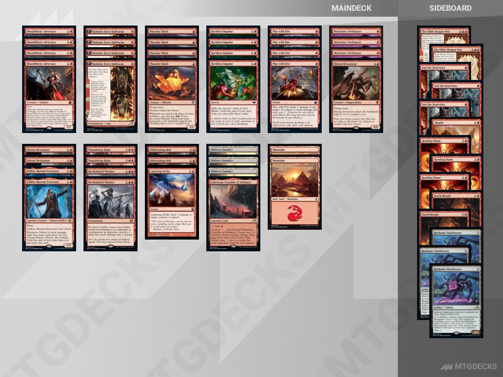 Standard Red Deck Wins deck by BERNASTORRES • MTG DECKS