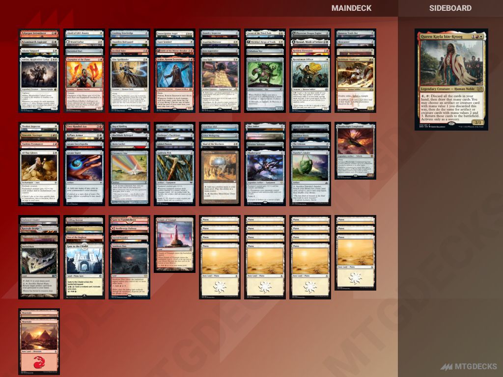 Historic-Brawl Queen Kayla Historic Brawl deck by bakuteh • MTG DECKS