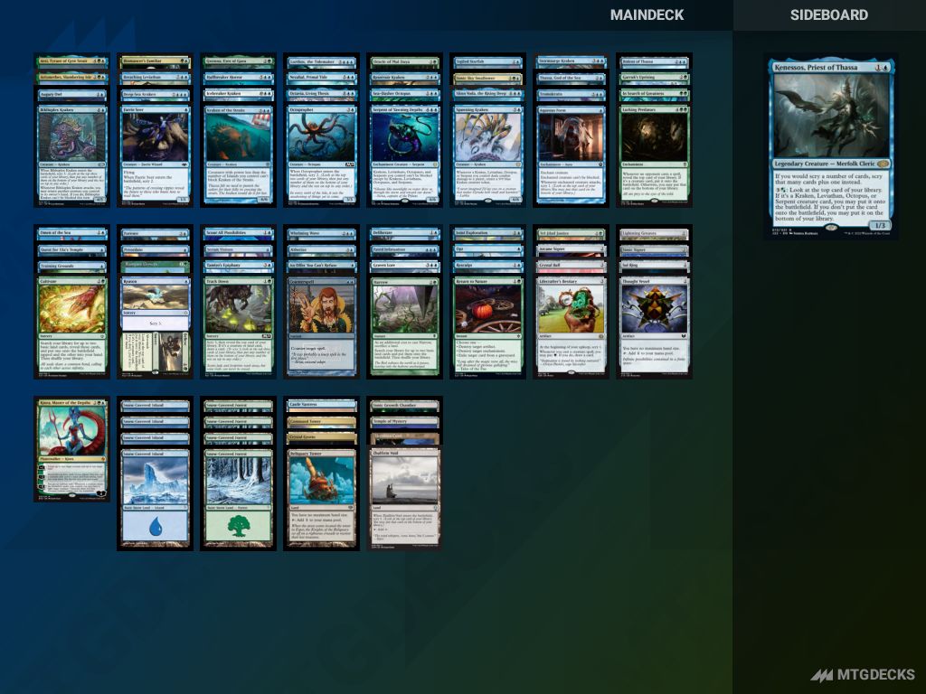 Commander Kenessos, Priest of Thassa deck by Javiiic • MTG DECKS