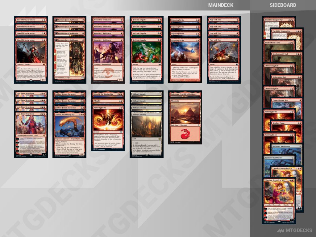 Standard Red Deck Wins deck by mahzinha_linda • MTG DECKS