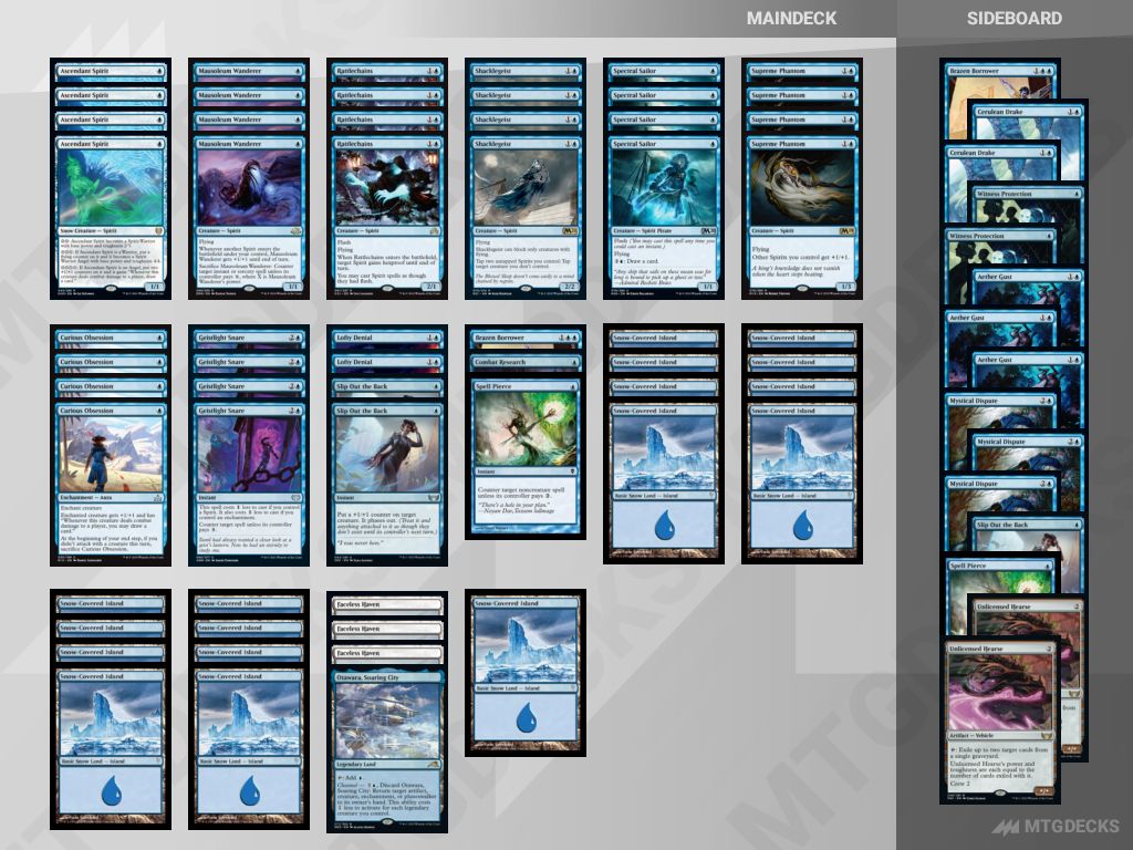 Pioneer Mono-Blue Spirits deck by Cody Hatfield • MTG DECKS