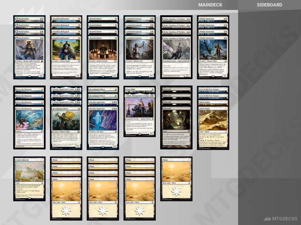 Arena Explorer [E] Mono White deck by robincurtisza • MTG DECKS