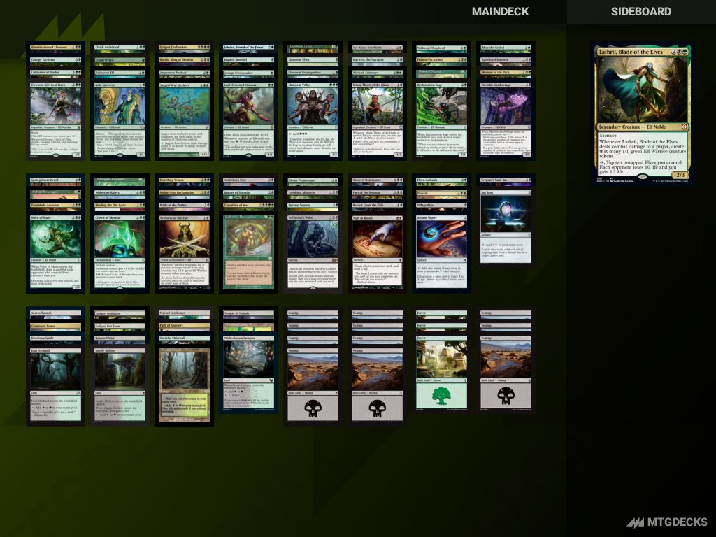 Commander Lathril Elven Empire deck by StarliteWalker • MTG DECKS