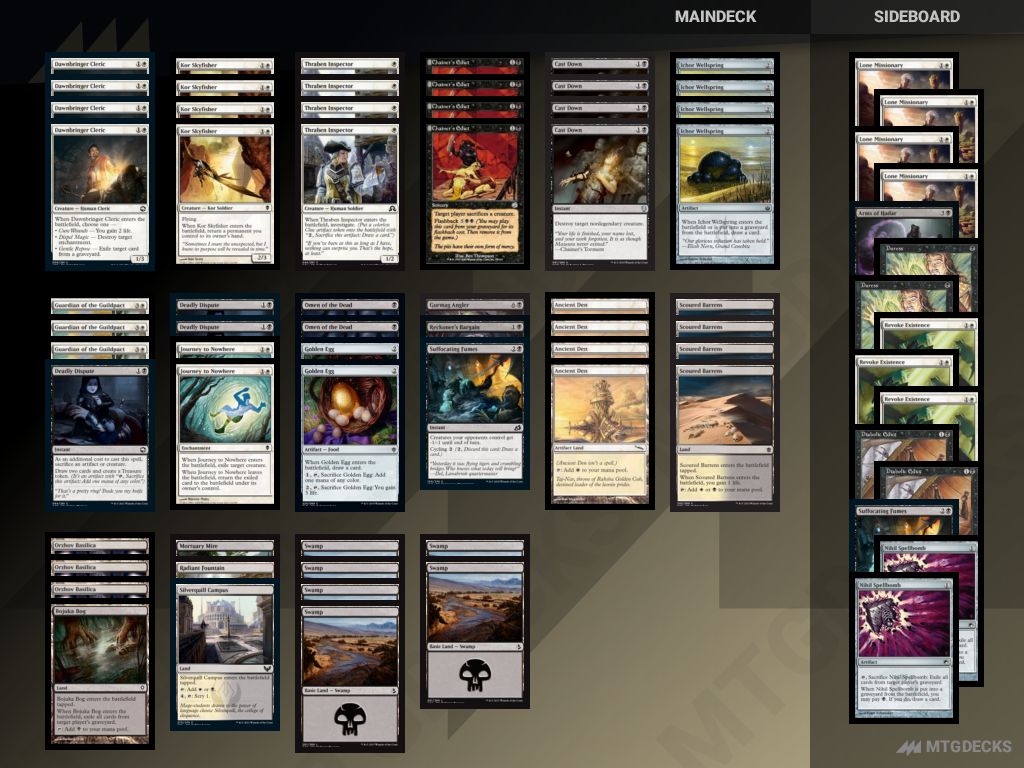 MTG Pauper Orzhov Metalcraft top decks • MTG DECKS