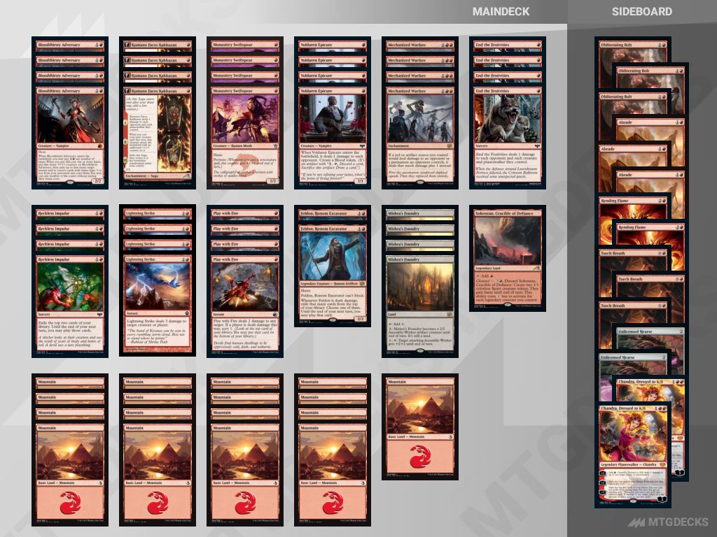 Standard Mono Red deck by アガタ タケル • MTG DECKS