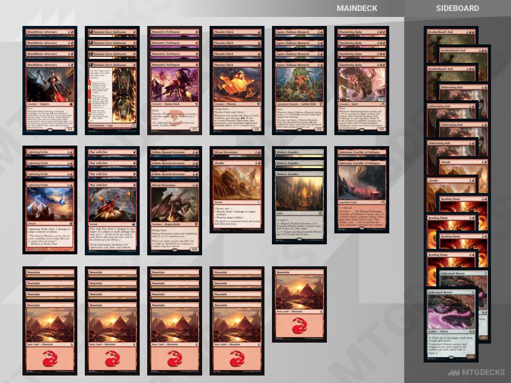 Standard Red Deck Wins deck by TabaDonk • MTG DECKS