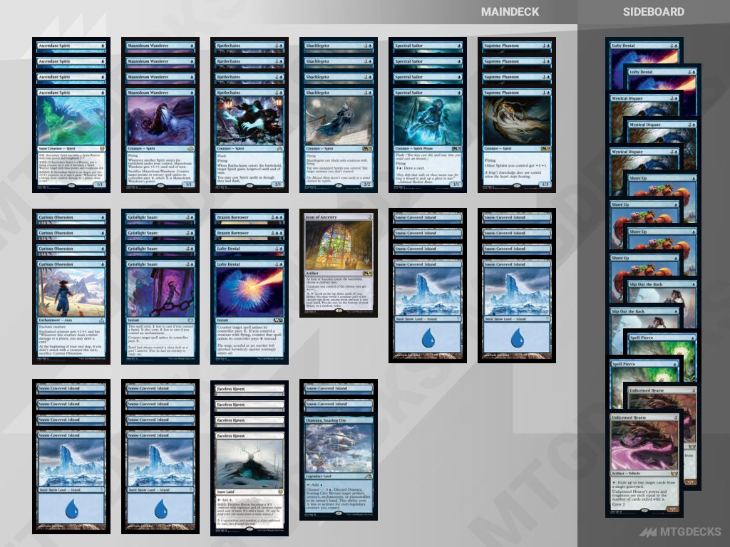 Pioneer Mono Blue Spirits deck by HEROtsukai • MTG DECKS