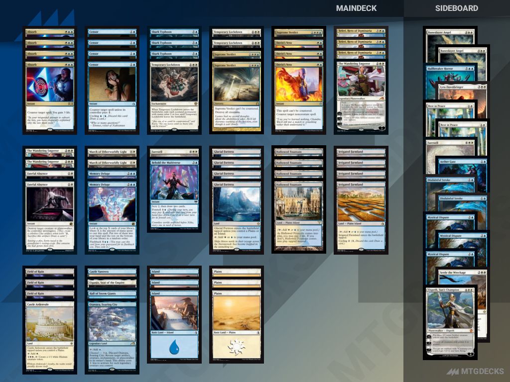 Pioneer Uw Control deck by Giulio Pasqui • MTG DECKS