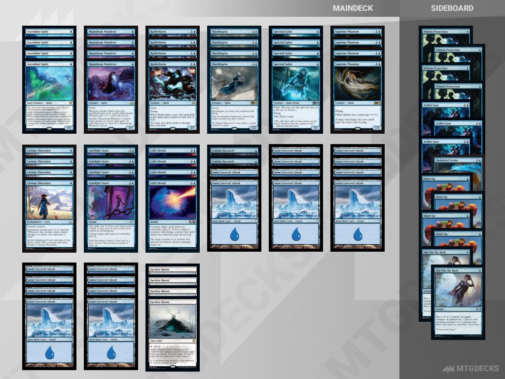 Pioneer Mono Blue Spirits deck by Mcleskey • MTG DECKS